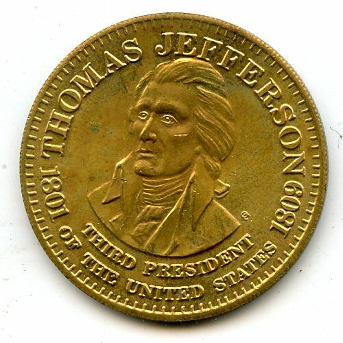1992 Shell's Presidential Coin Game Thomas Jefferson Coin - Broadway ...